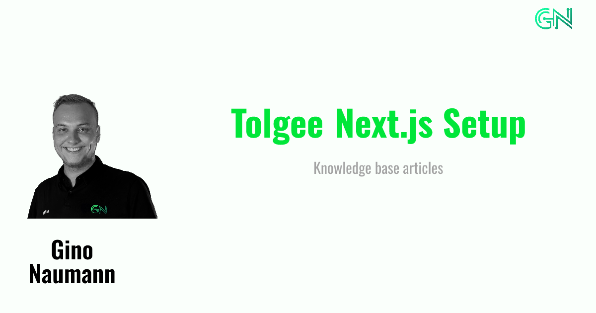 Tolgee Next.js Setup · Knowledge base · Gino Naumann